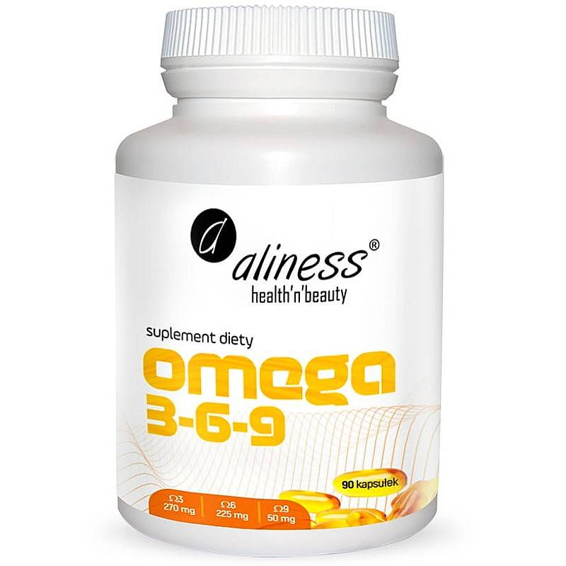 OMEGA 3-6-9 ALINESS 90 kapsułek Kwasy Omega 3 6 9 ALA EPA DHA Kwas ...